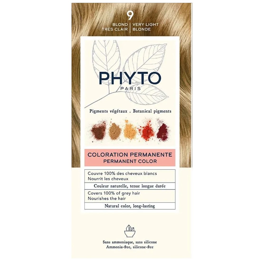 Phyto Permanent Hair Color Kit 1 Τεμάχιο - 9 Ξανθό Πολύ Ανοιχτό ...