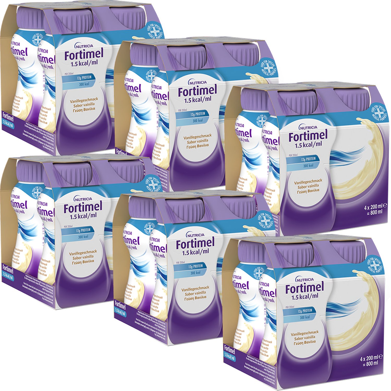 Σετ Nutricia Fortimel Protein 1,5 kcal/ml Vanilla 6x(4x200ml) | Pharm24.gr