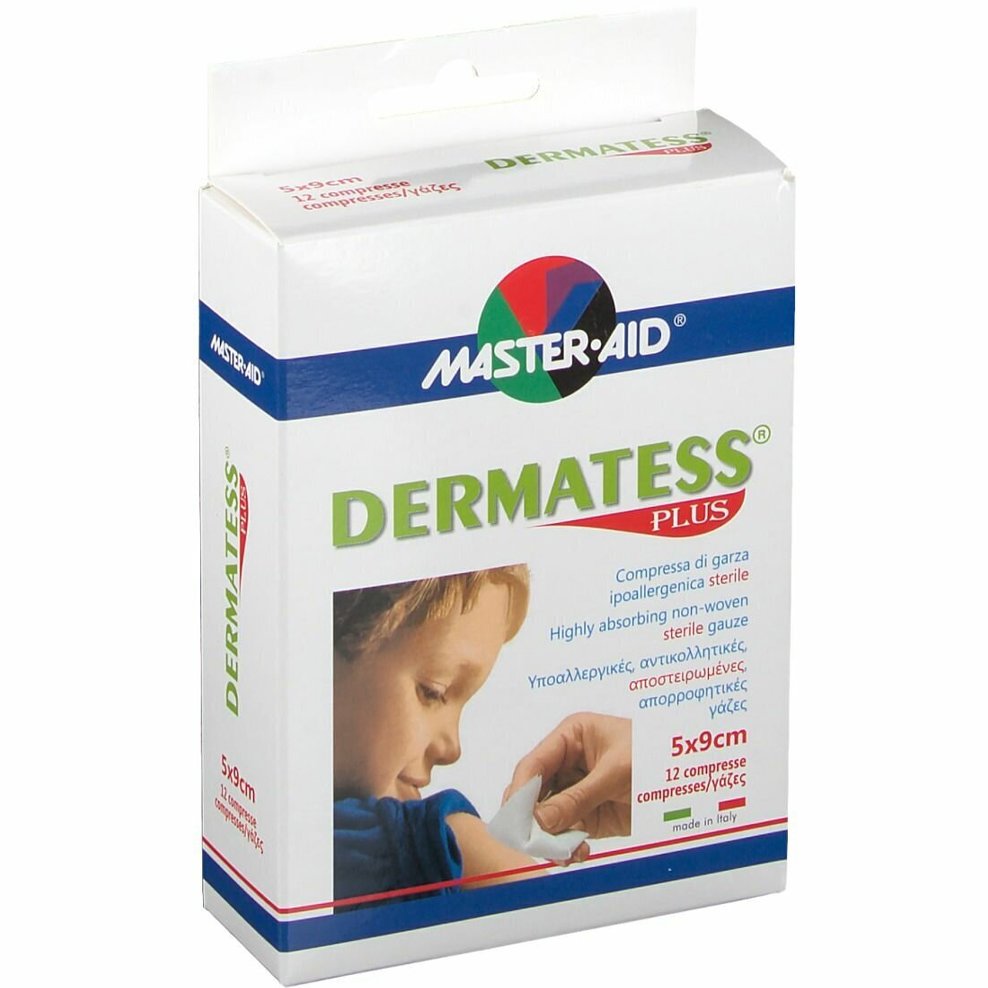 Master Aid Dermatess Plus Non-Woven Sterile Gauze 5cm x 9cm 12 Τεμάχια ...