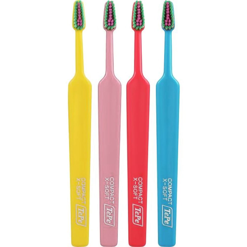 Tepe Colour Compact Extra Soft Toothbrush 4 Τεμάχια - Multicolor 13 ...