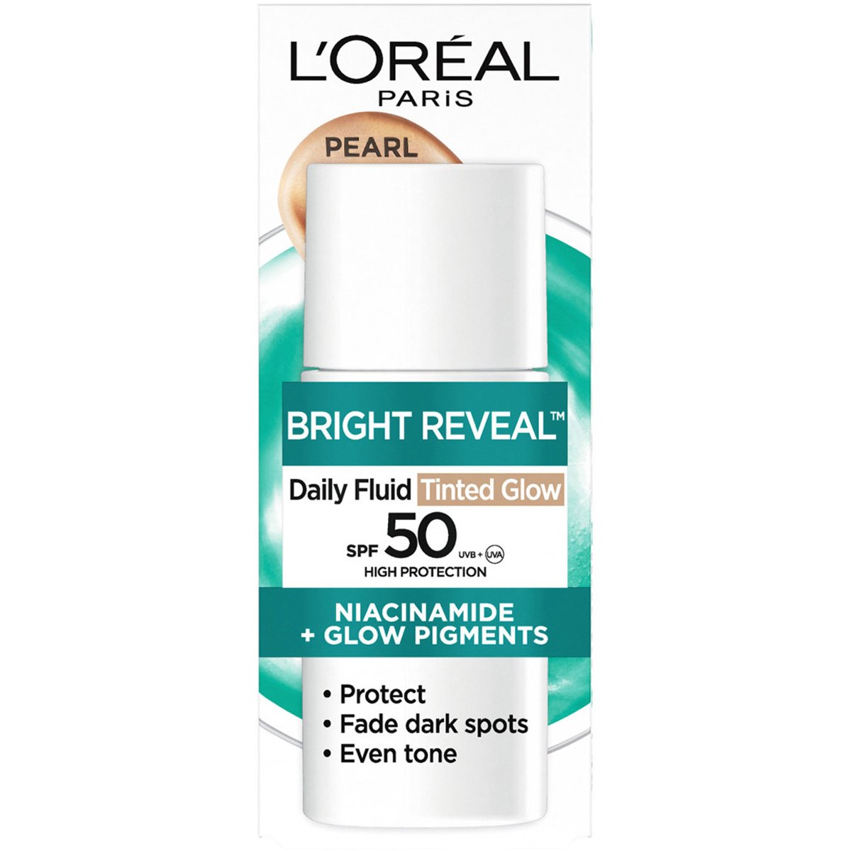 Loreal Paris Bright Reveal Daily Fluid Tinted Glow Spf50, 50ml - Pearl ...