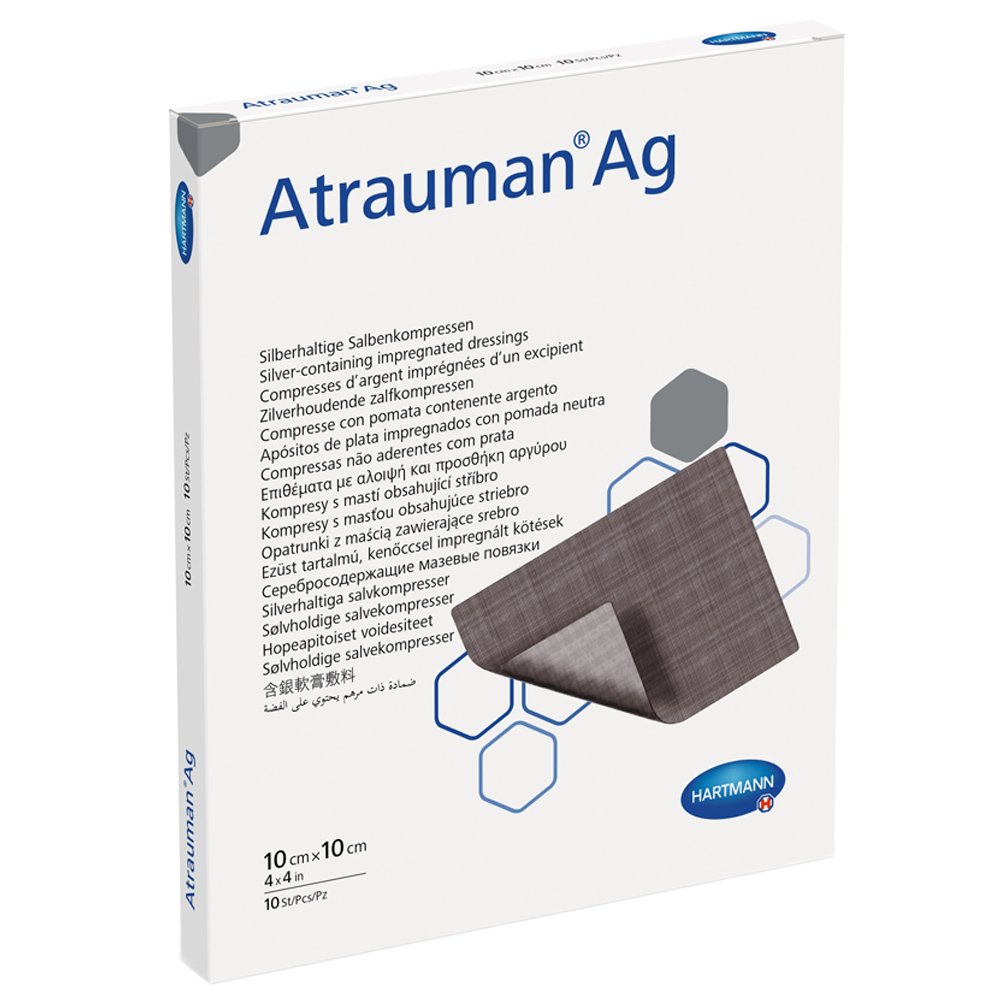 Hartmann Atrauman Ag Wound Pads with Ointment & Silver 10 Τεμάχια ...