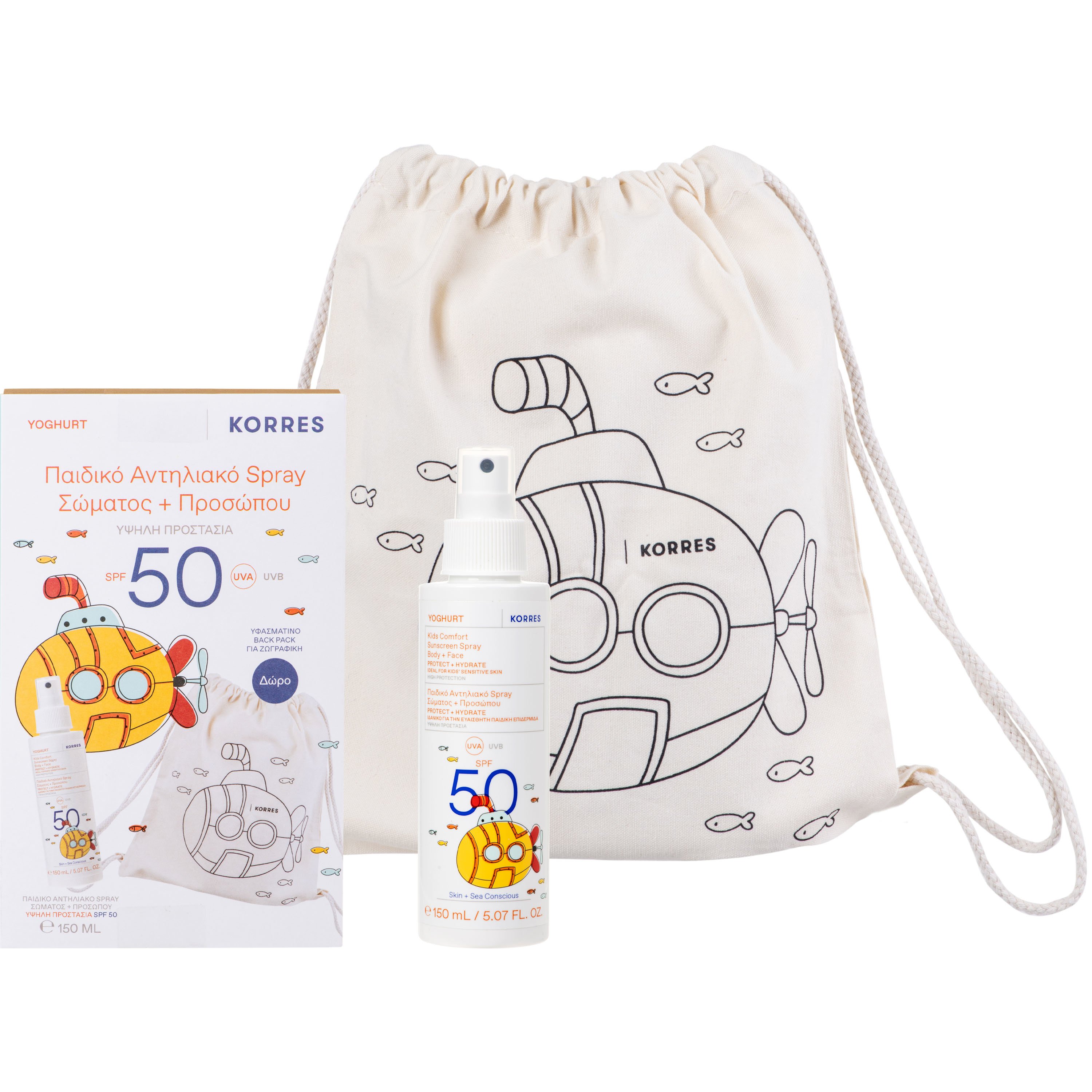 Korres Promo Yoghurt Kids Sunscreen Comfort Spray Face - Body Spf50 ...