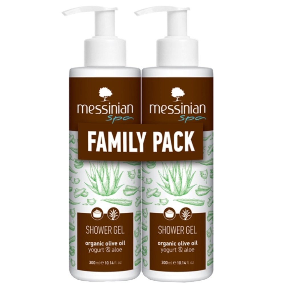 Messinian Spa Promo Organic Oil Yogurt & Aloe 600ml (2x300ml) | Pharm24.gr