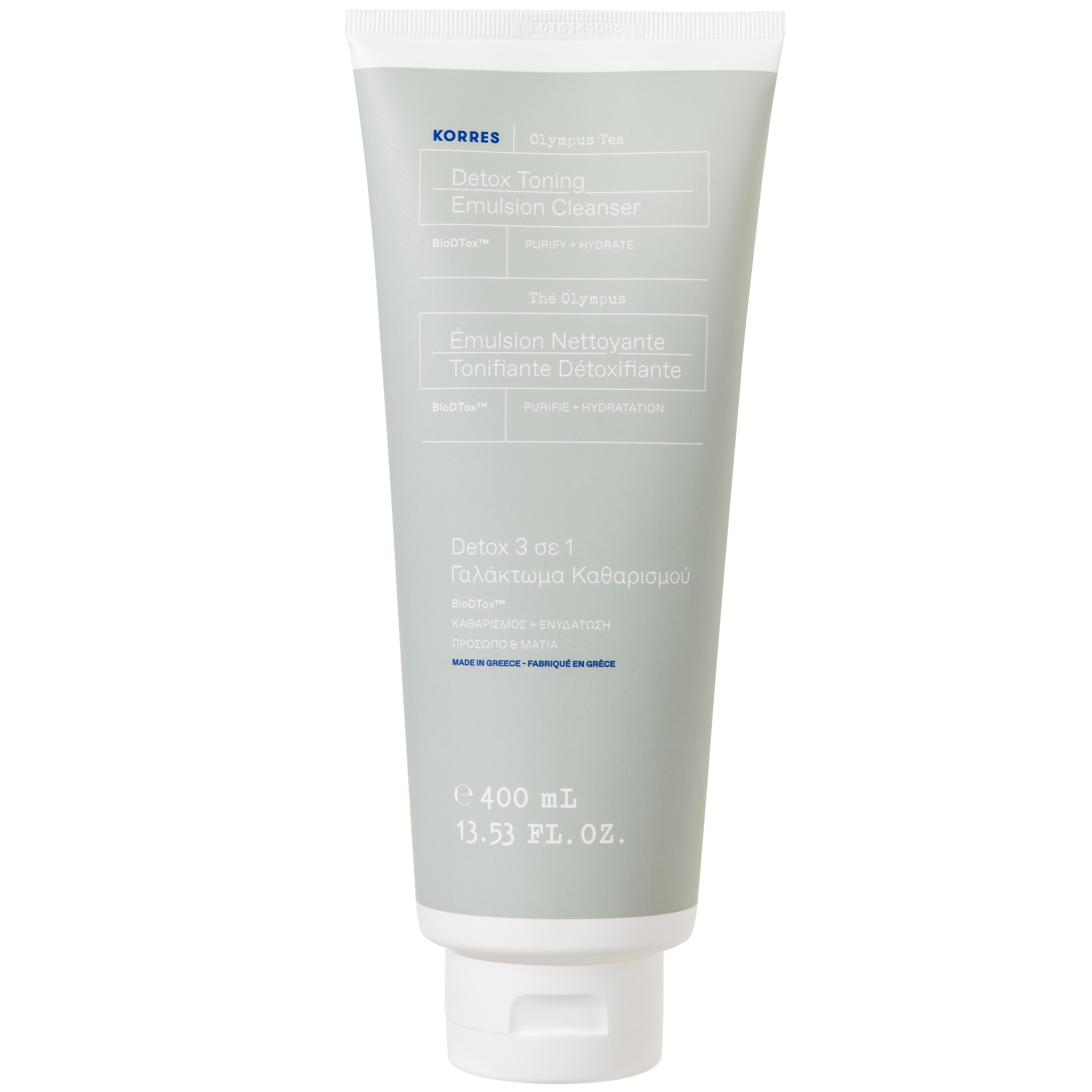 Korres Olympus Tea Detox Toning Emulsion Cleanser 3 in 1, 400ml ...