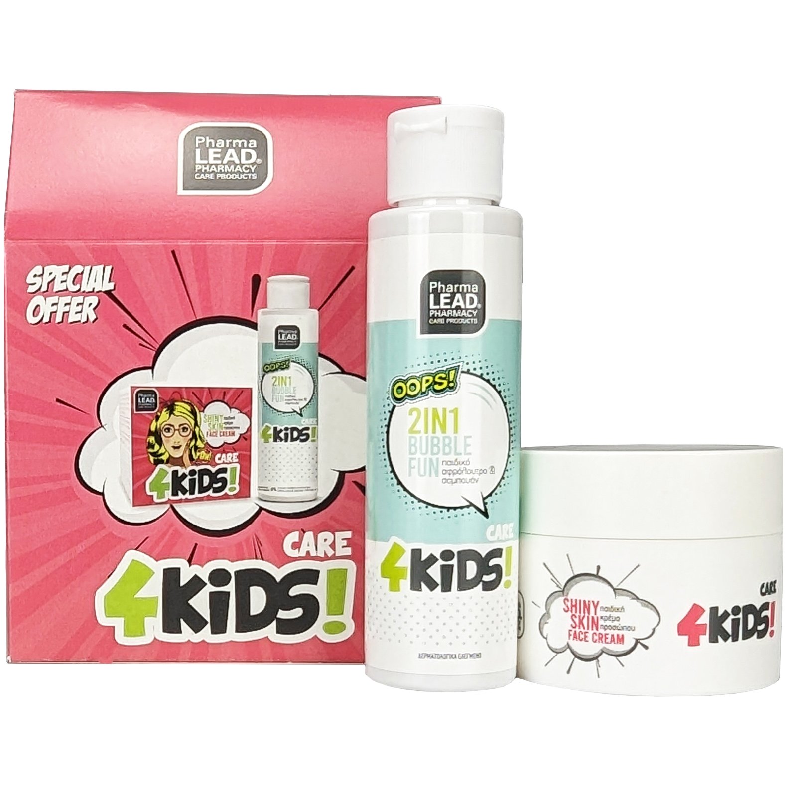 Pharmalead Promo 4Kids 2in1 Bubble Fun 100ml & Shiny Skin Face Cream ...
