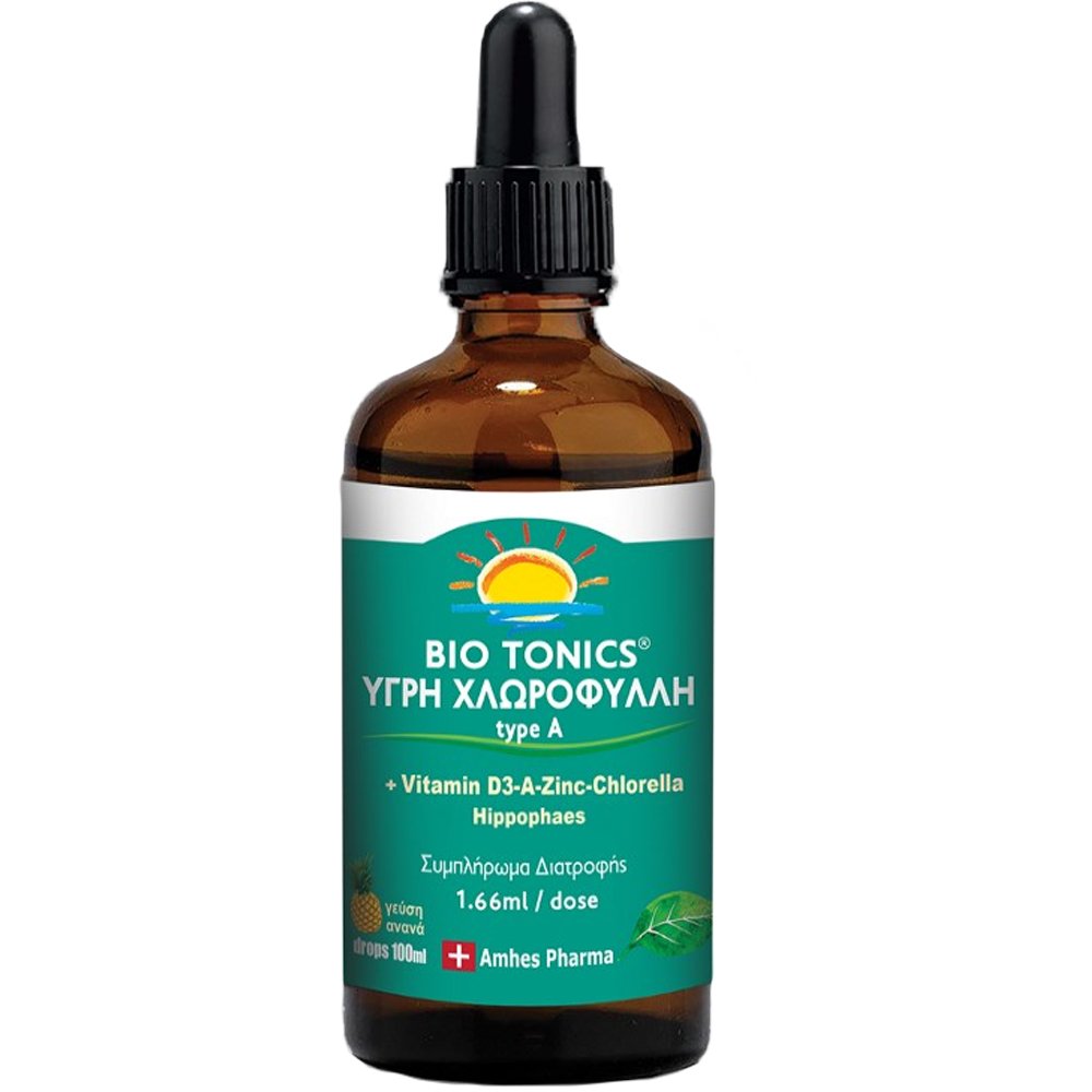 Biotonics Chlorophyll Drops Type A D3, Zn & Pea, Hippophaes 103mg ...