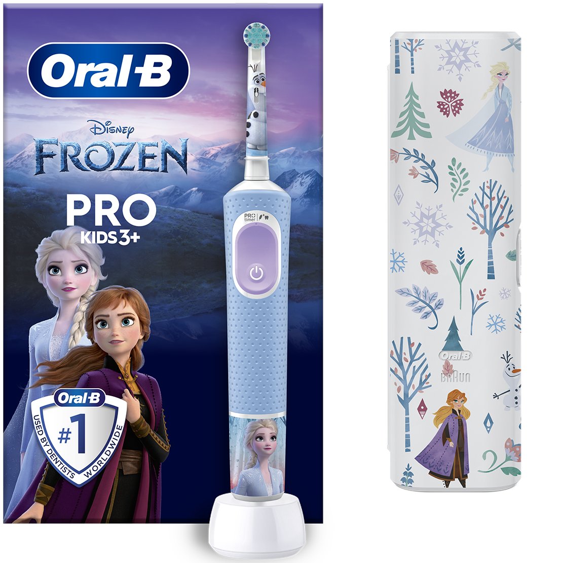 Oral-B Kids Pro Frozen Electric Toothbrush 3+ Years Super Soft 1 ...