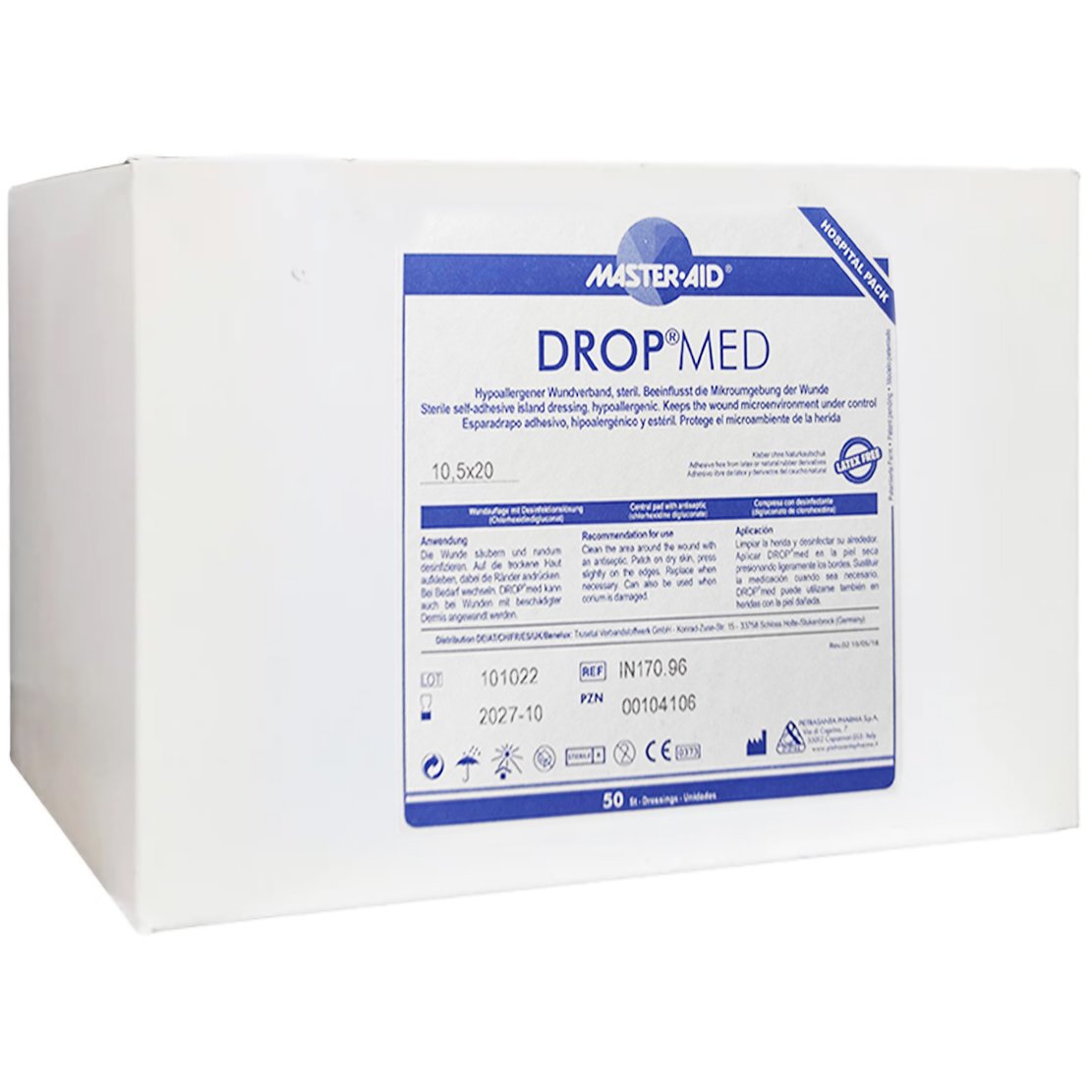 Master Aid Drop Med 10.5cm x 20cm 50 Τεμάχια | Pharm24.gr