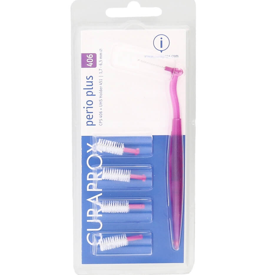 Curaprox Perio Plus 406 Μεσοδόντια Βουρτσάκια με Λαβή 5 Τεμάχια ...